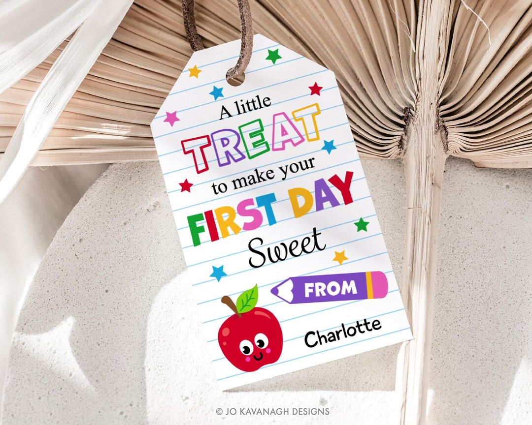 Back to School Gift Tags, A Little Treat to Make the First Day Sweet ...
