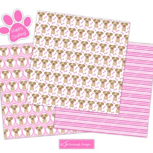Dog Digital Papers, Puppy Dog Papers, Cute Dogs, Dog Paper Pack, Dog ...