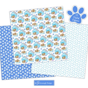 Puppy Dog Papers, Dog Digital Papers, Cute Dog Papers, Dog Paper Pack ...