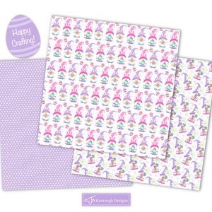 Easter Digital Papers, Easter Gnome Digital Paper, Easter Gnomes ...