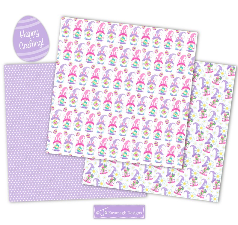 Easter Digital Papers Easter Gnome Digital Paper Easter - Etsy UK