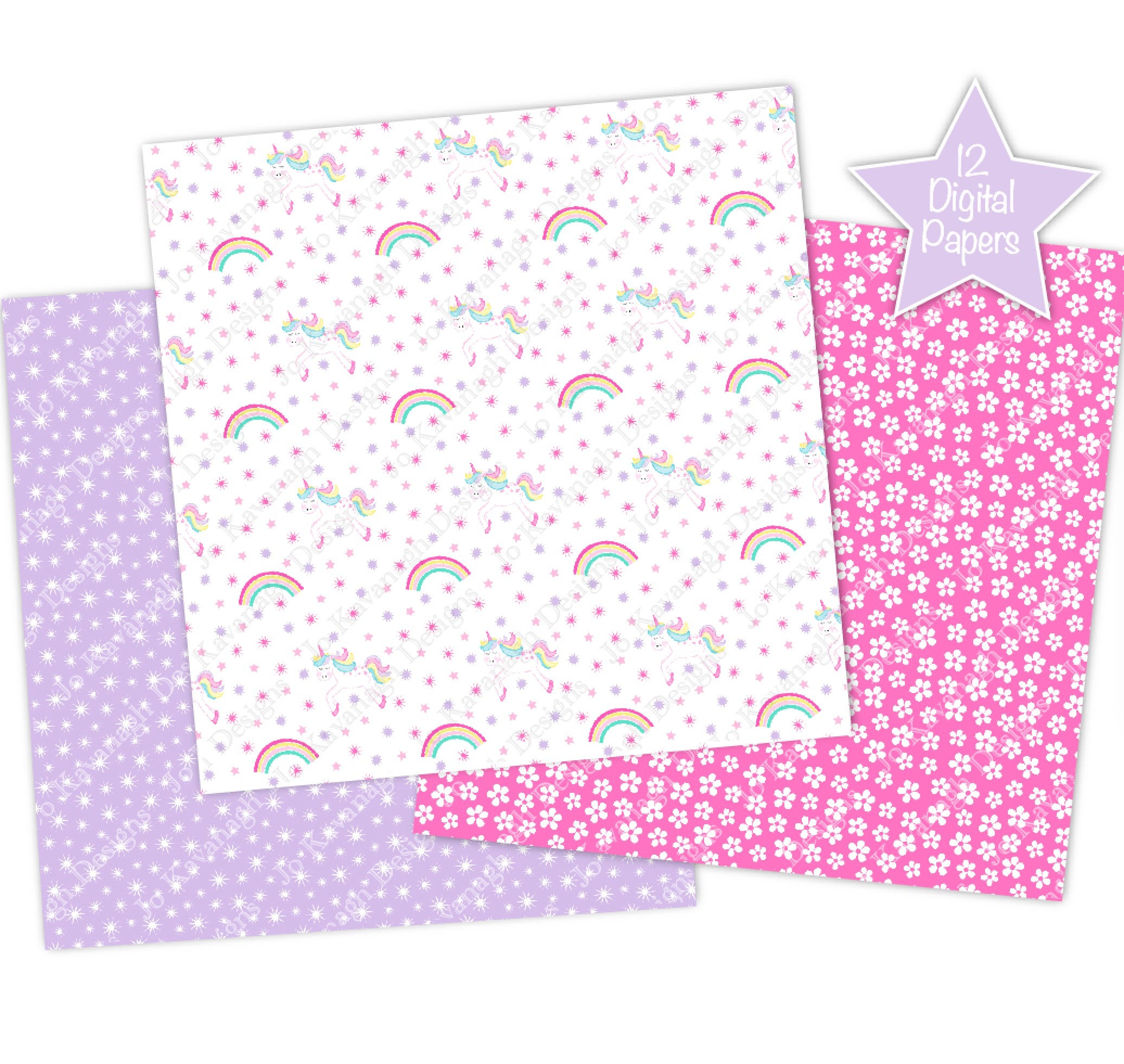 Fairy Digital Paperfairy Paper Packdigital Papersunicorn - Etsy UK