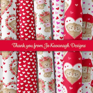 Valentine Digital Paper, Heart Digital Paper, Valentine Patterns ...