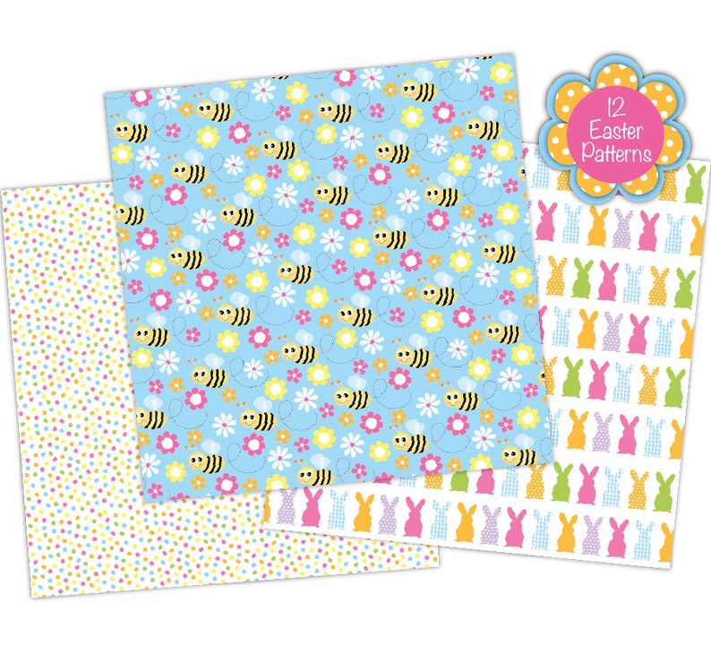 Easter Digital Paper,digital Paper Easter,easter Patterns,easter ...