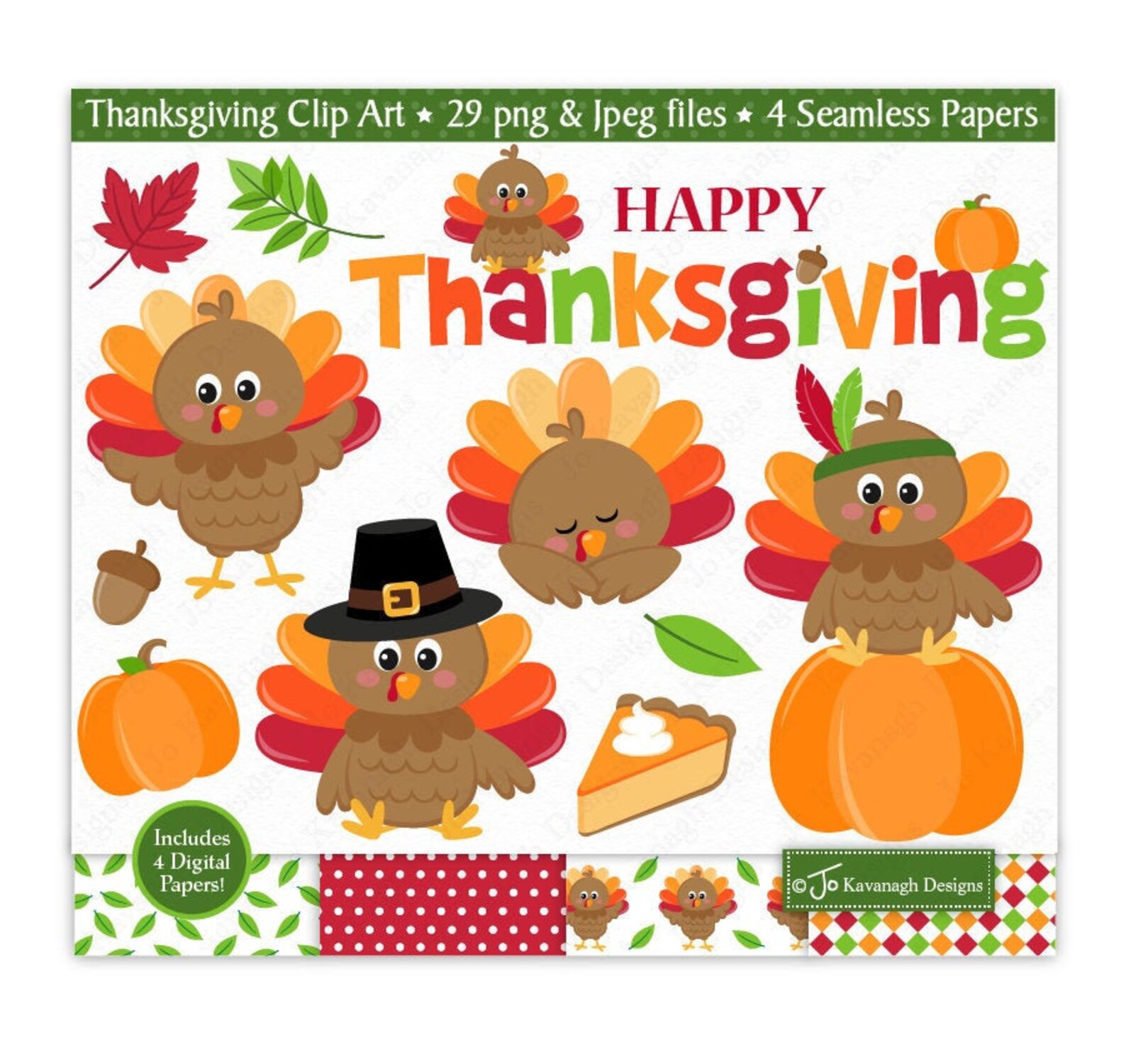Thanksgiving Clipart, Turkey Clipart, Turkey Graphics, Thanksgiving ...