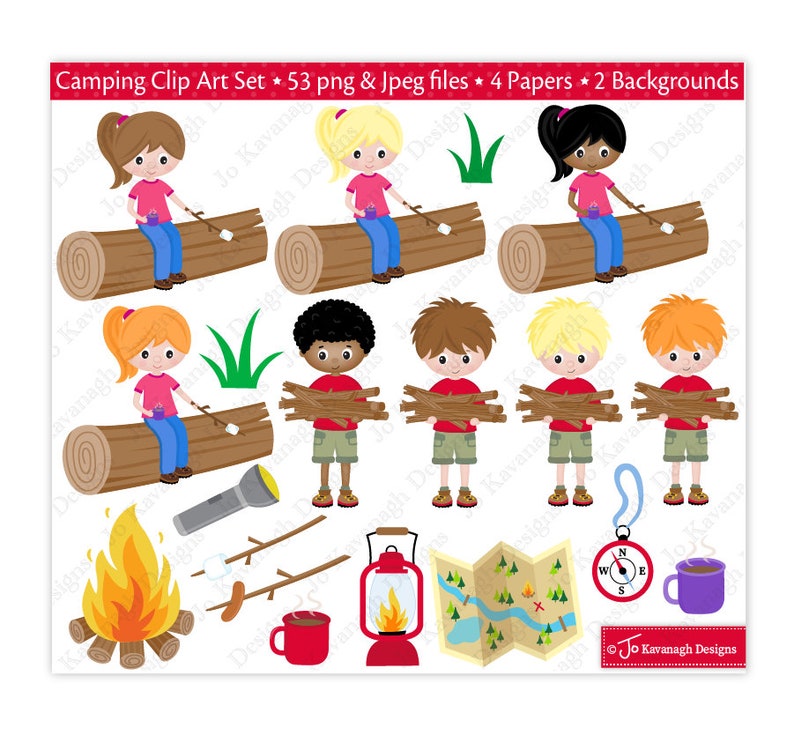 Camping Clipart Camping Clip Art Summer Camp Clipart - Etsy Australia