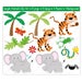 Jungle Clip Art, Jungle Digital Papers,jungle Clipart,jungle Animals ...