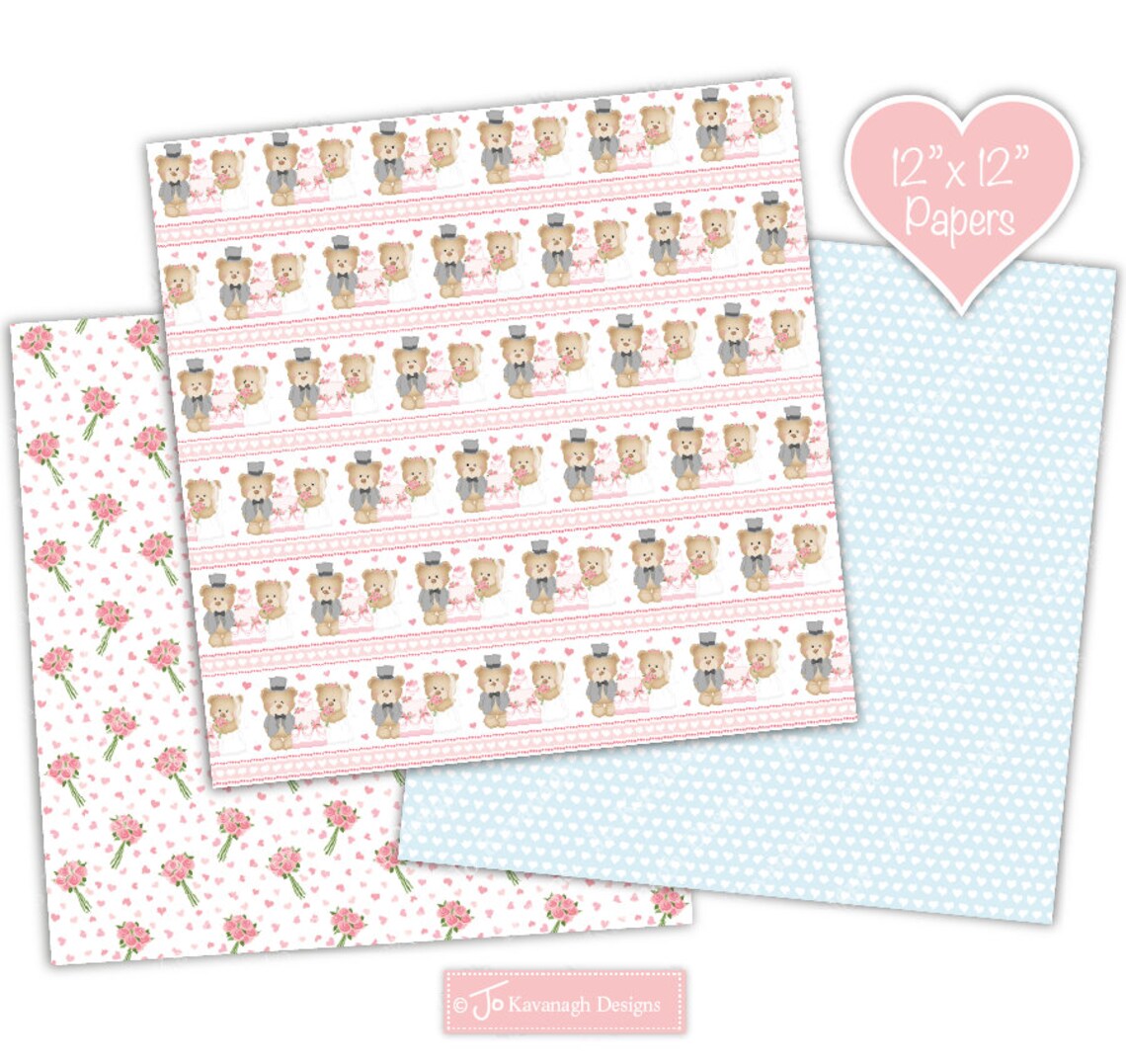 Wedding Digital Papers Wedding Patterns Bride Groom | Etsy UK