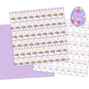 Easter Digital Paper, Easter Patterns, Paper Easter, Easter Scrapbook ...