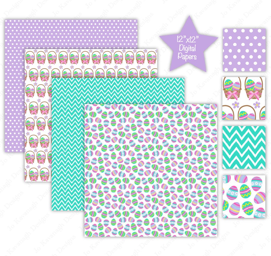 Easter Clipart, Easter Digital Papers, Easter Clip Art, Easter Bunny ...