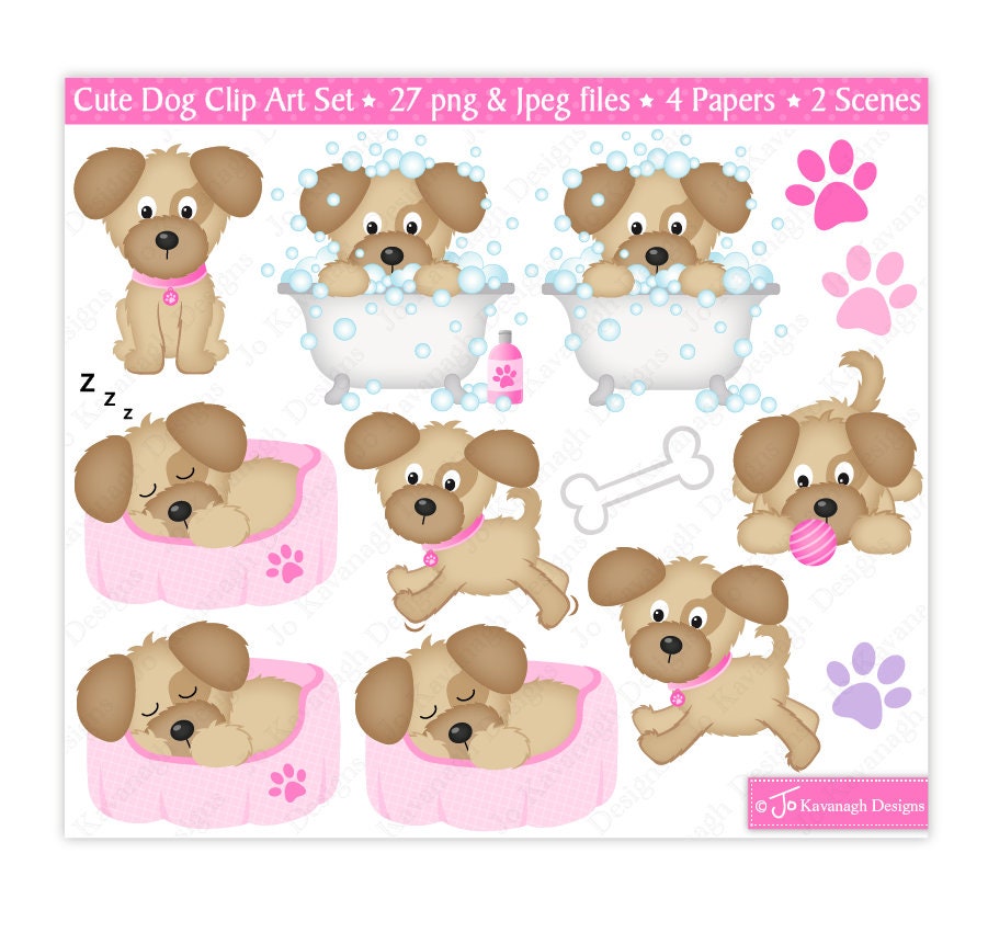 Dog Clipart Puppy Dog Graphics Pets Clipart Dogs - Etsy