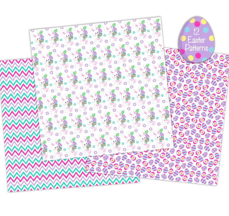Easter Digital Paper, Easter Patterns, Paper Easter, Easter Scrapbook ...