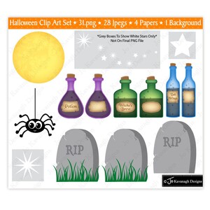 Halloween Clipart,halloween Digital Papers,witch Clipart,pumpkin ...