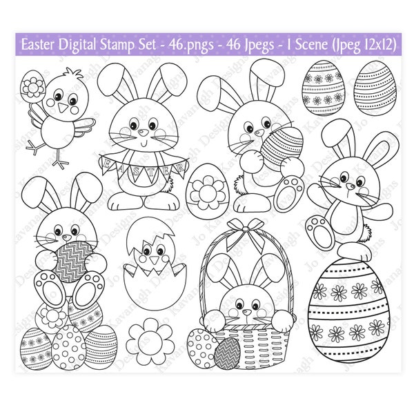 Easter Digital Stamp - Etsy