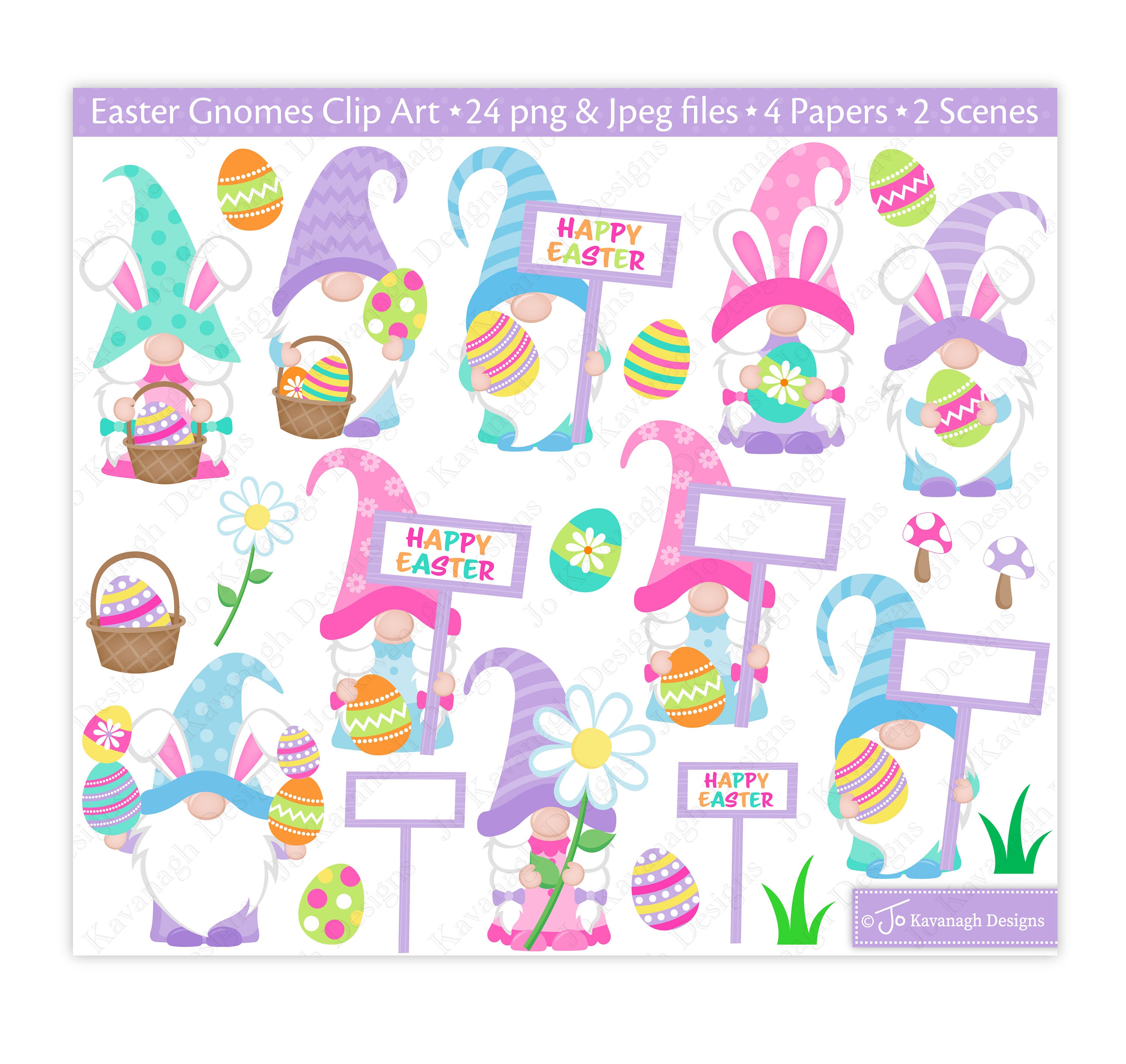 Easter Gnome Clipart Easter Gnomes Gnomes Gnome Clipart | Etsy