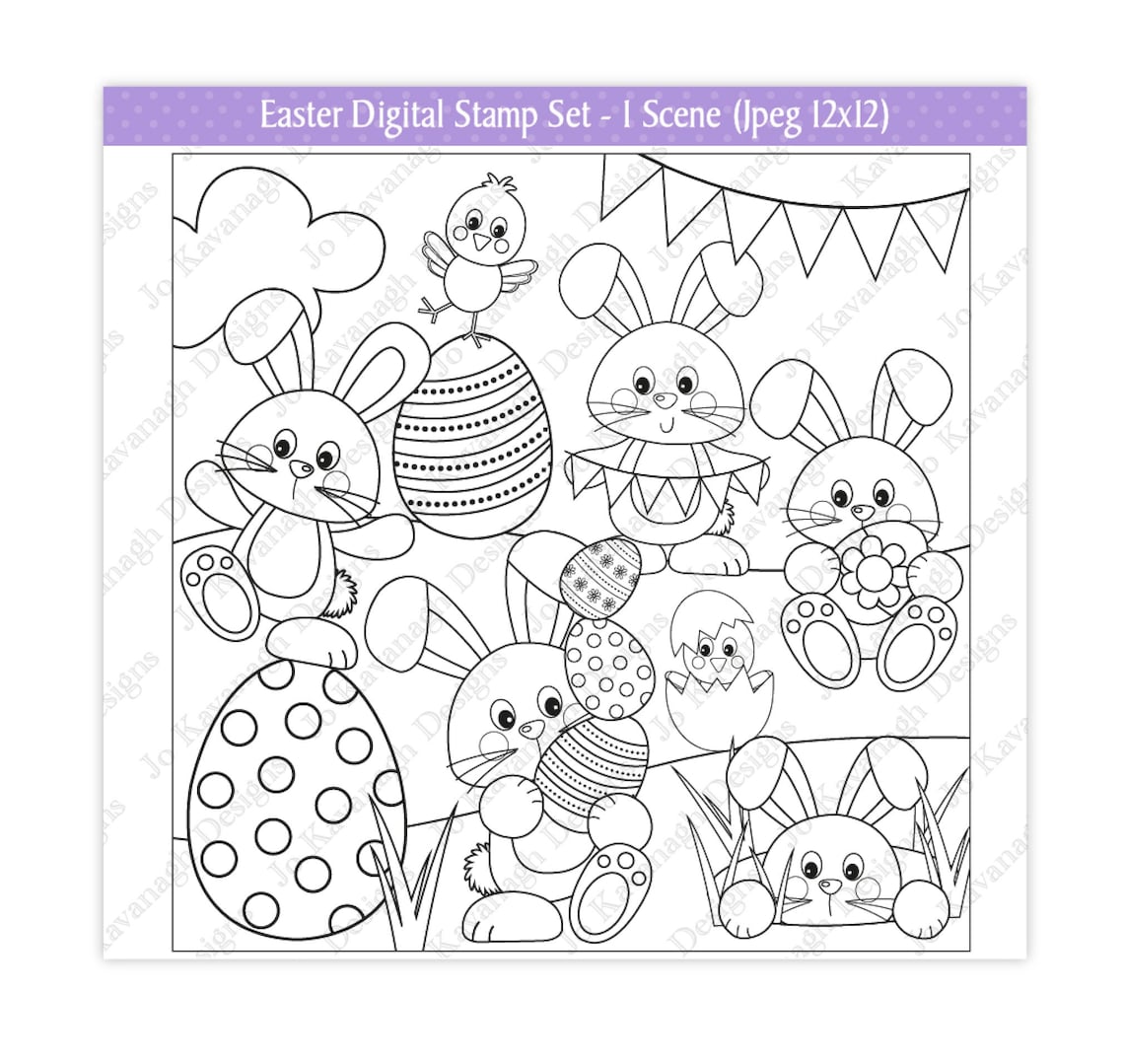 Easter Digital Stampseaster Stampseaster Cliparteaster - Etsy