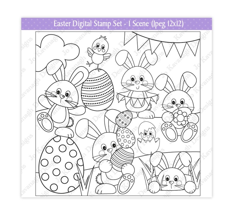 Easter Digital Stampseaster Stampseaster Cliparteaster - Etsy