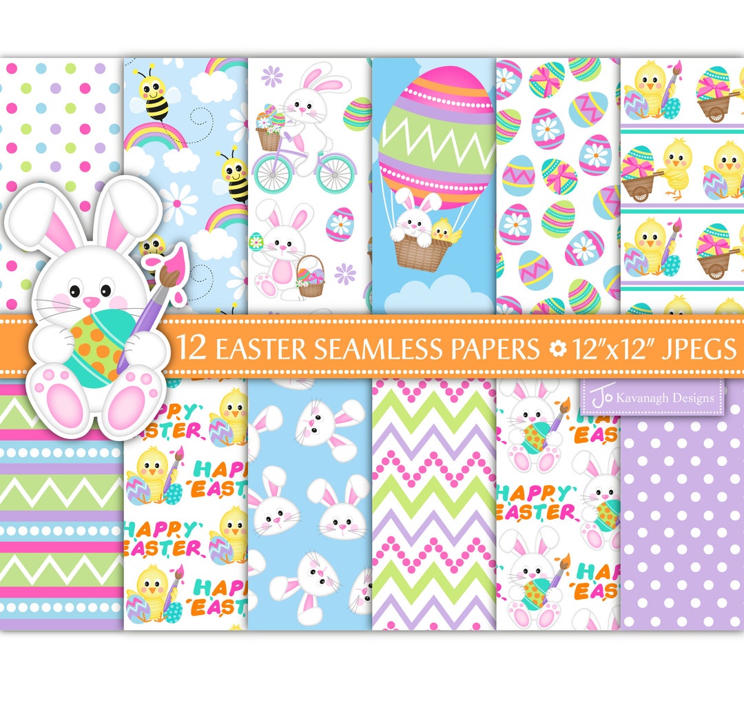 Easter Digital Paper,easter Patterns,easter Scrapbook Papers,easter ...