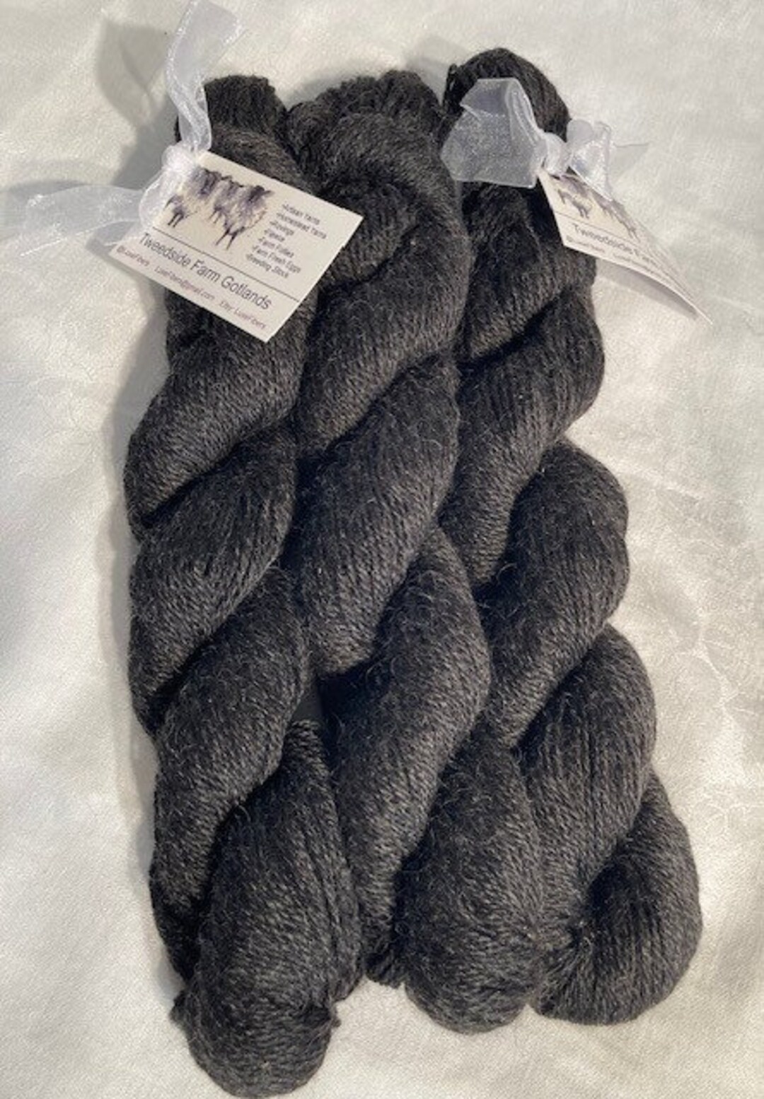 Lt. Worsted 3-ply 4 Oz - Black - 70/30 % Gotland & Merino, Gotland Yarn ...