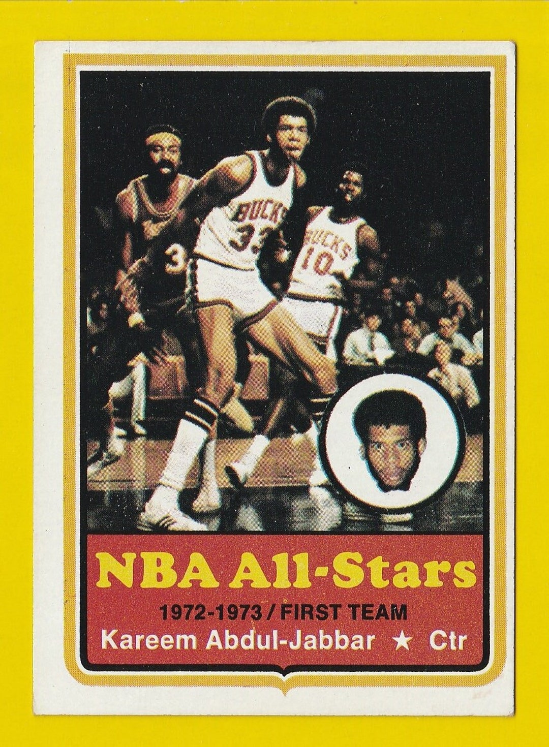 1973-74 Topps Kareem Abdul-jabbar Basketball Card 50 Milwaukee Bucks ...