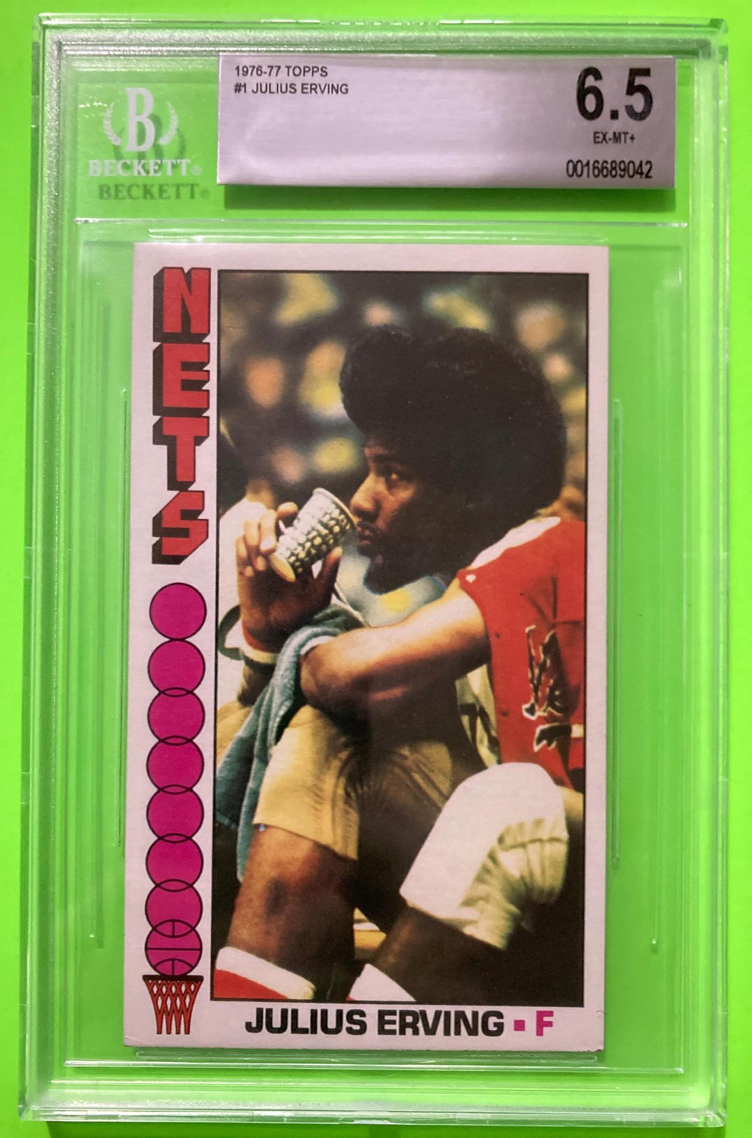 Julius Erving 1976-77 Topps #1 Basketball Card Graded Beckett 6.5 EXMT+ ...
