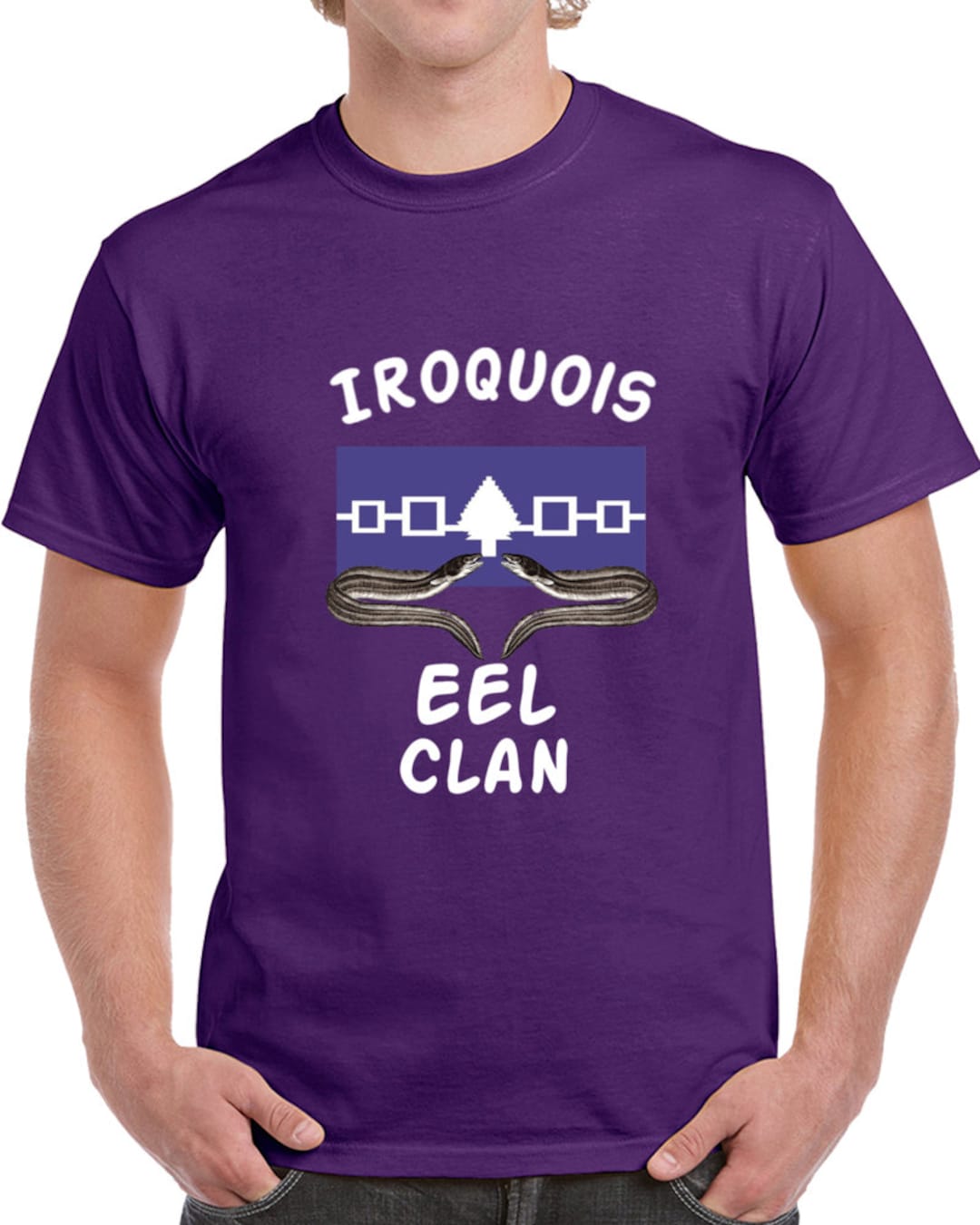 Iroquois Eel Clan Short Sleeve T Shirt White Letters - Etsy