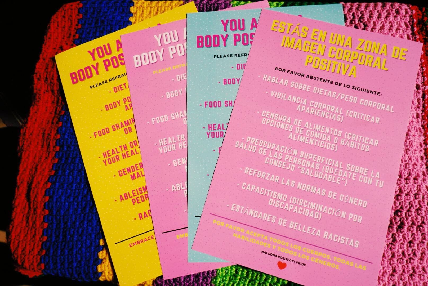 Poster: You Are in a Body Positive Space — Nalgona Positivity Pride