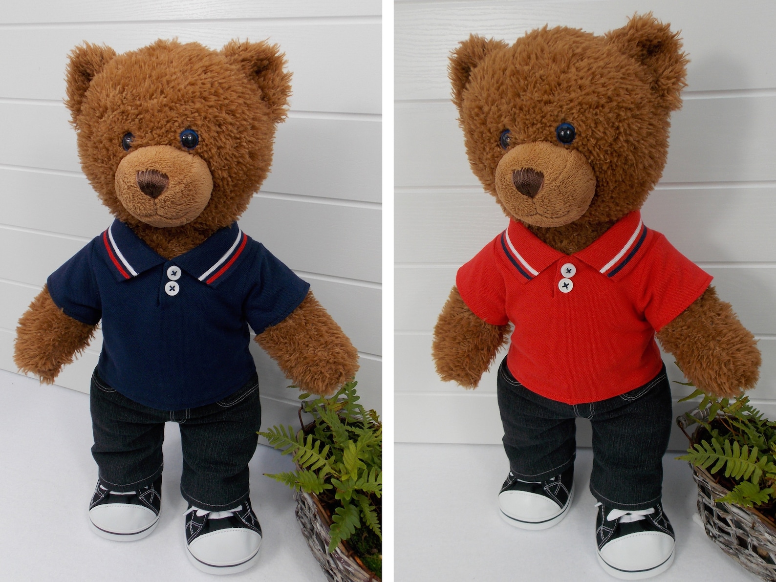 Teddy Bear Polo Shirt - PDF Pattern Fits 15-18 Inch Teddy Bears Such as ...