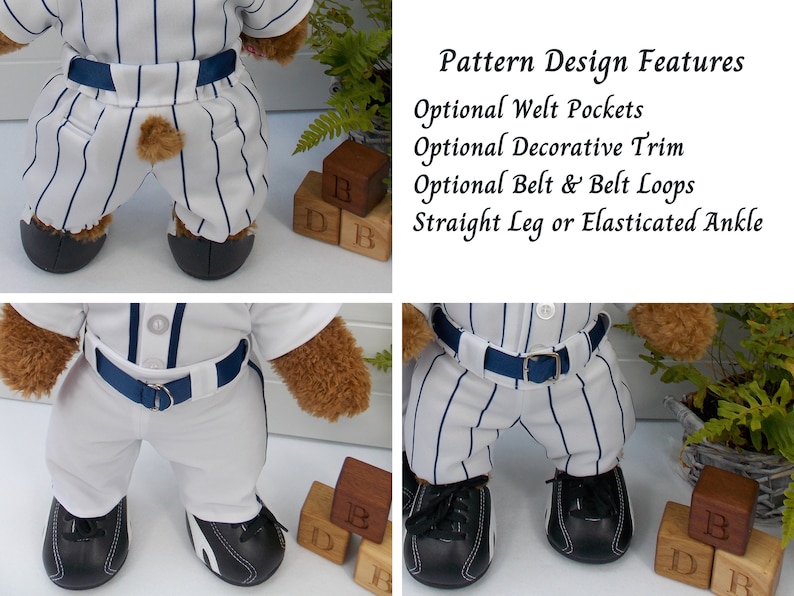 BASEBALL UNIFORM PDF Pattern for Teddy Bear. Fits 15-18 Inch Teddy ...