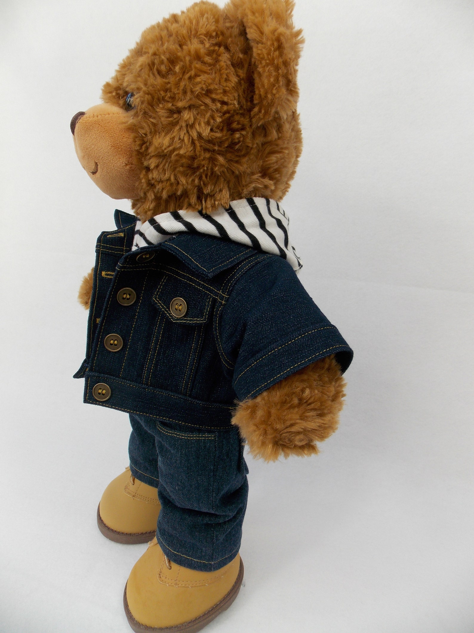 Teddy Bear Denim Jacket PDF Pattern Fits Build A Bear & - Etsy UK