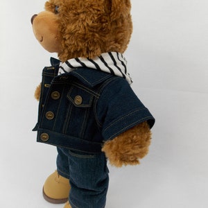 Teddy Bear Denim Jacket PDF Pattern Fits 15-18 Inch Teddy Bears Such as ...