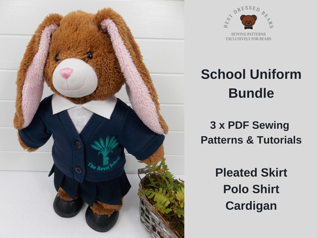 Teddy Bear School Uniform PDF Pattern Fits 15-18 Inch Teddy Bears Such ...