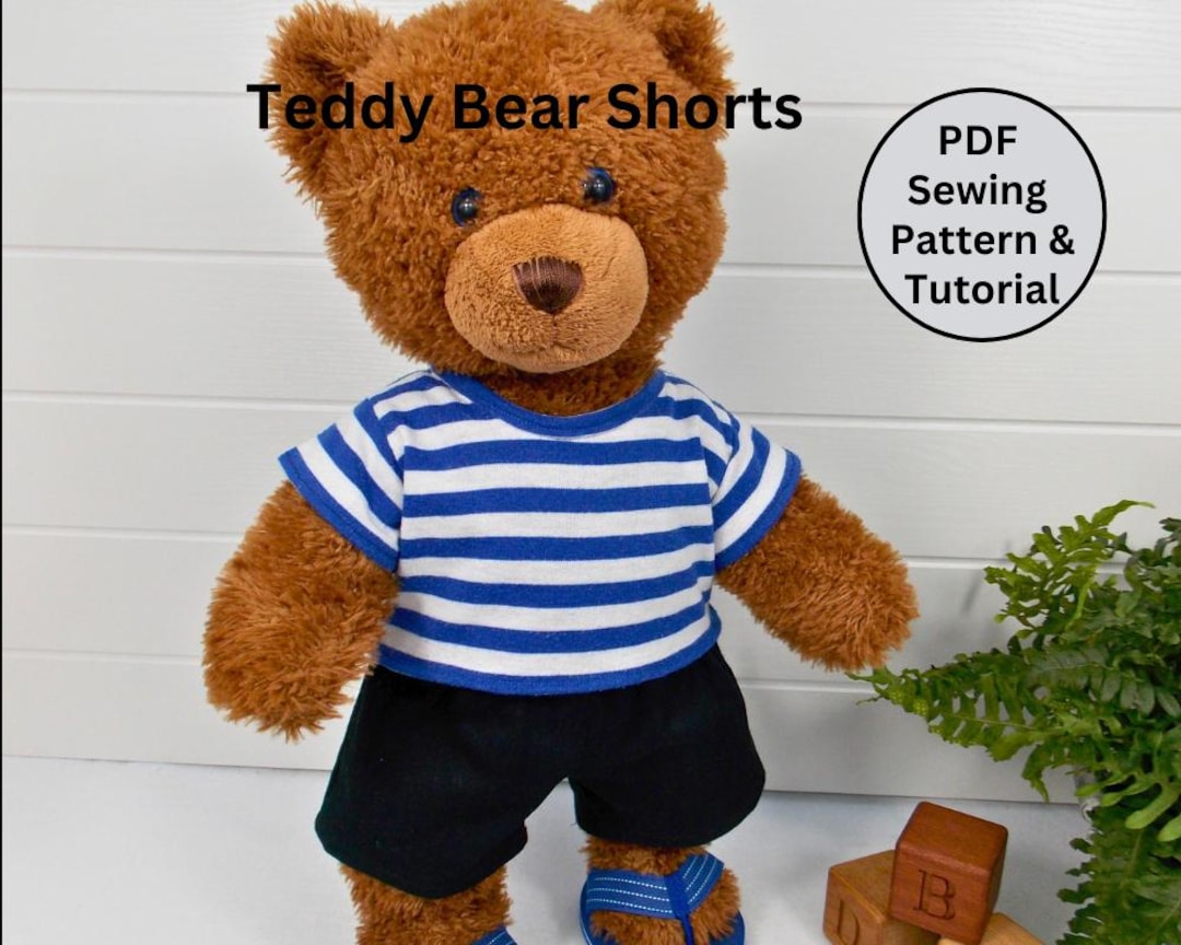 TEDDY BEAR SHORTS Pdf Pattern. Fits 15-18 Inch Teddy Bears Such as ...