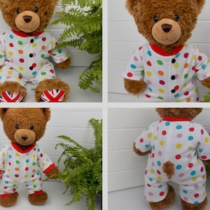 Teddy Bear Sleepsuit /onesie - PDF Pattern - Fits 15-18 Inch Teddy ...