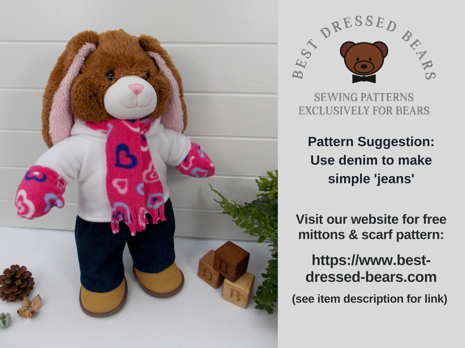 TEDDY BEAR TROUSERS pants Pdf Pattern Fits Build A Bear & - Etsy