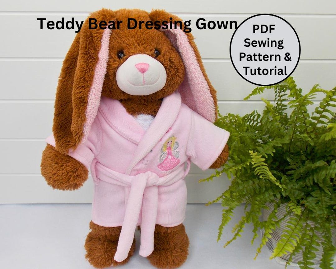 DRESSING GOWN PDF Pattern & Tutorial. Fits 15-18 Inch Bears Such as ...