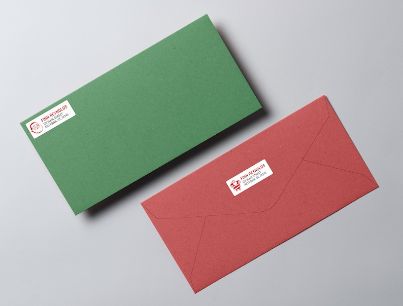 From Santa Return Address Labels (3 Santa Designs Included on Each ...