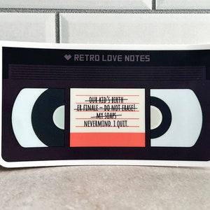 Funny VHS Tape Sticker | UV Safe & Waterproof | Vintage-style Stickers ...