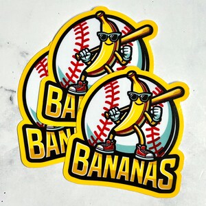 Banana Baseball Sticker | Savannah Car Decal | Banana Ball Gift ...