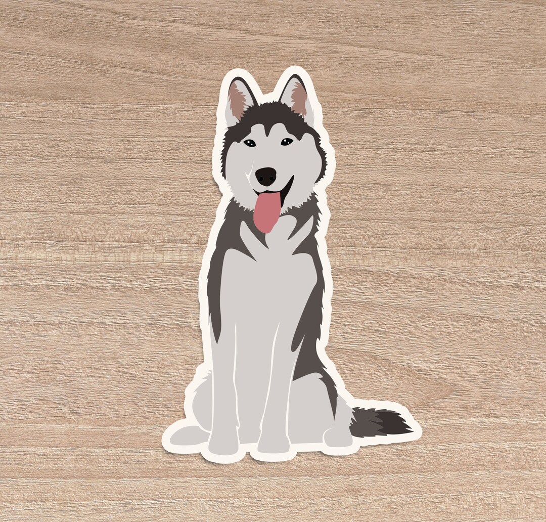 Siberian Husky 3" Sticker | UV Safe & Waterproof! | Wolf Dog Sticker ...