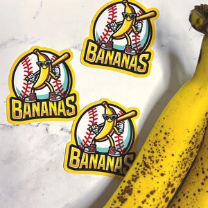 Banana Baseball Sticker | Savannah Car Decal | Banana Ball Gift ...