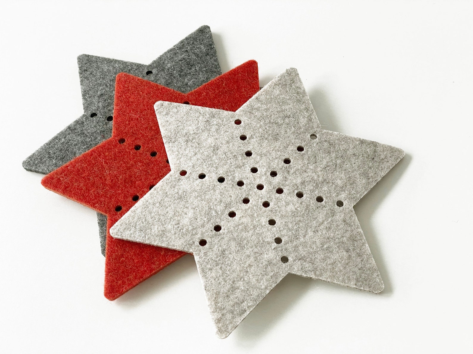 Stars Coasters / Set Felt Coasters / Christmas Decoration / - Etsy