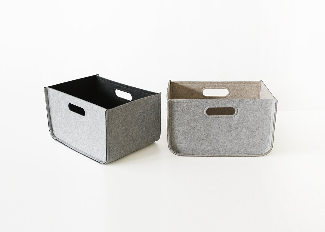 Modern Storage Baskets / Set of 2 / Felt Storage Bin / Container ...