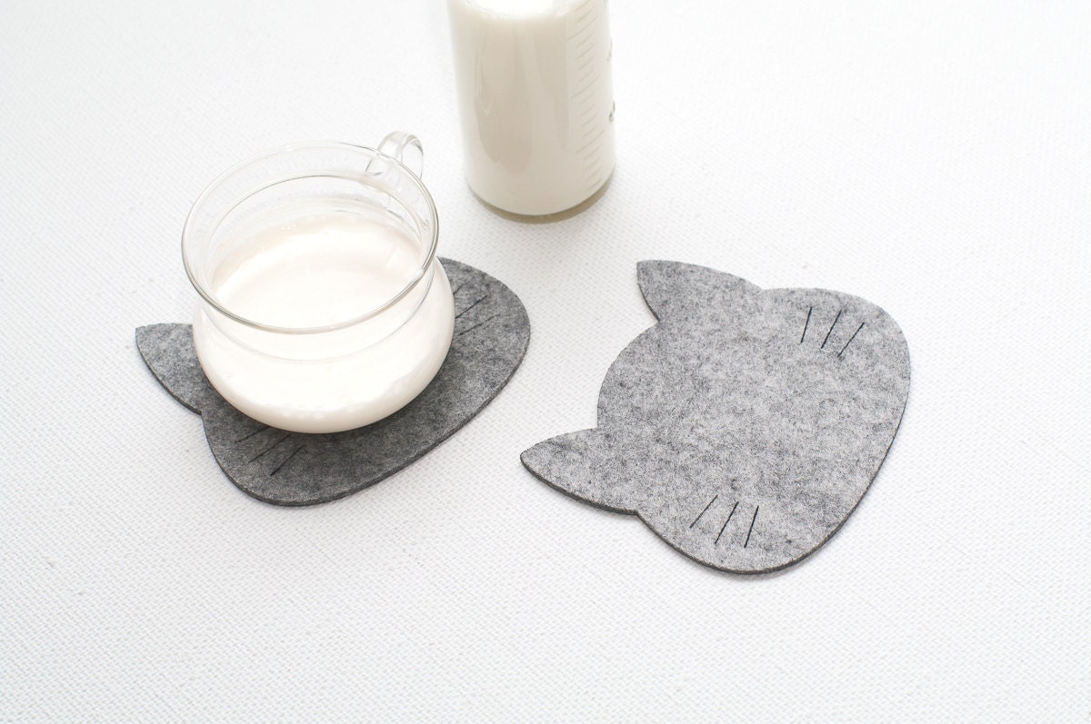 Cats Coasters / Set Coasters / Cute Coasters / Gift Cat Lover | Etsy