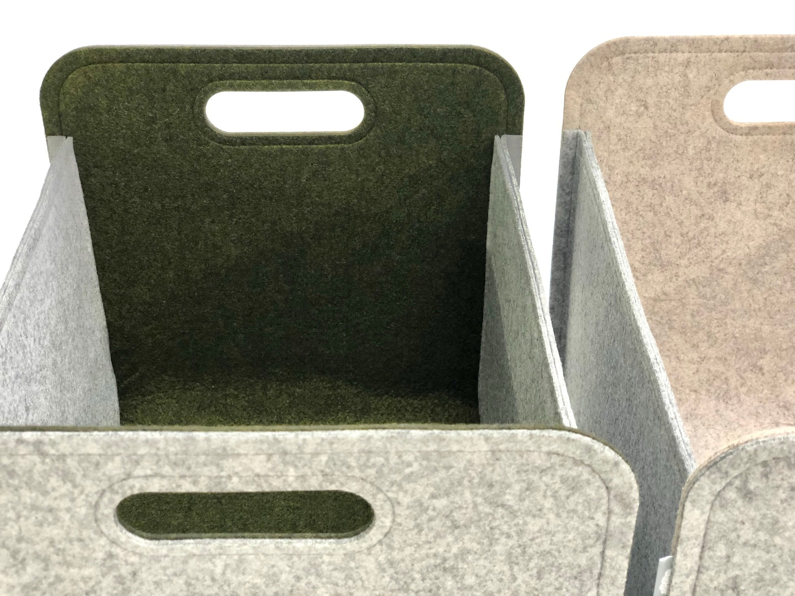 Light Gray and Colorful Felt Storage Bin / Household Storage / - Etsy