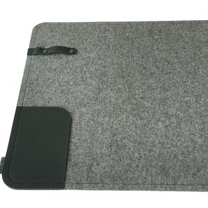 Felt and Leather Desk Mat / Desk Top Organizer Pad / Laptop Mat / Desk ...
