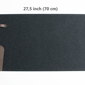 Felt and Leather Desk Mat / Desk Top Organizer Pad / Laptop Mat / Desk ...