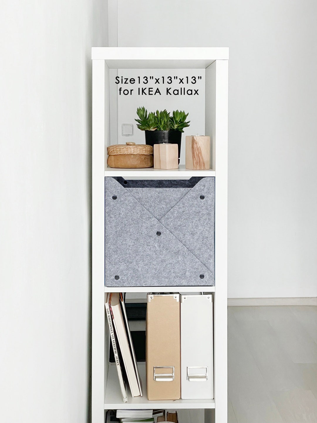 Storage Bin With Metal Buttons / Storage Box / Organizer / Collapsible ...