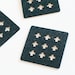 Square Coasters / Black Coasters / Set of 4 Coasters / Set of - Etsy
