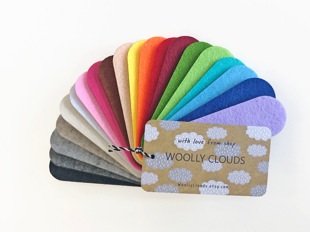 Color Samples / Wool Felt Samples / Micro-velour Fabric Samples / Vegan ...